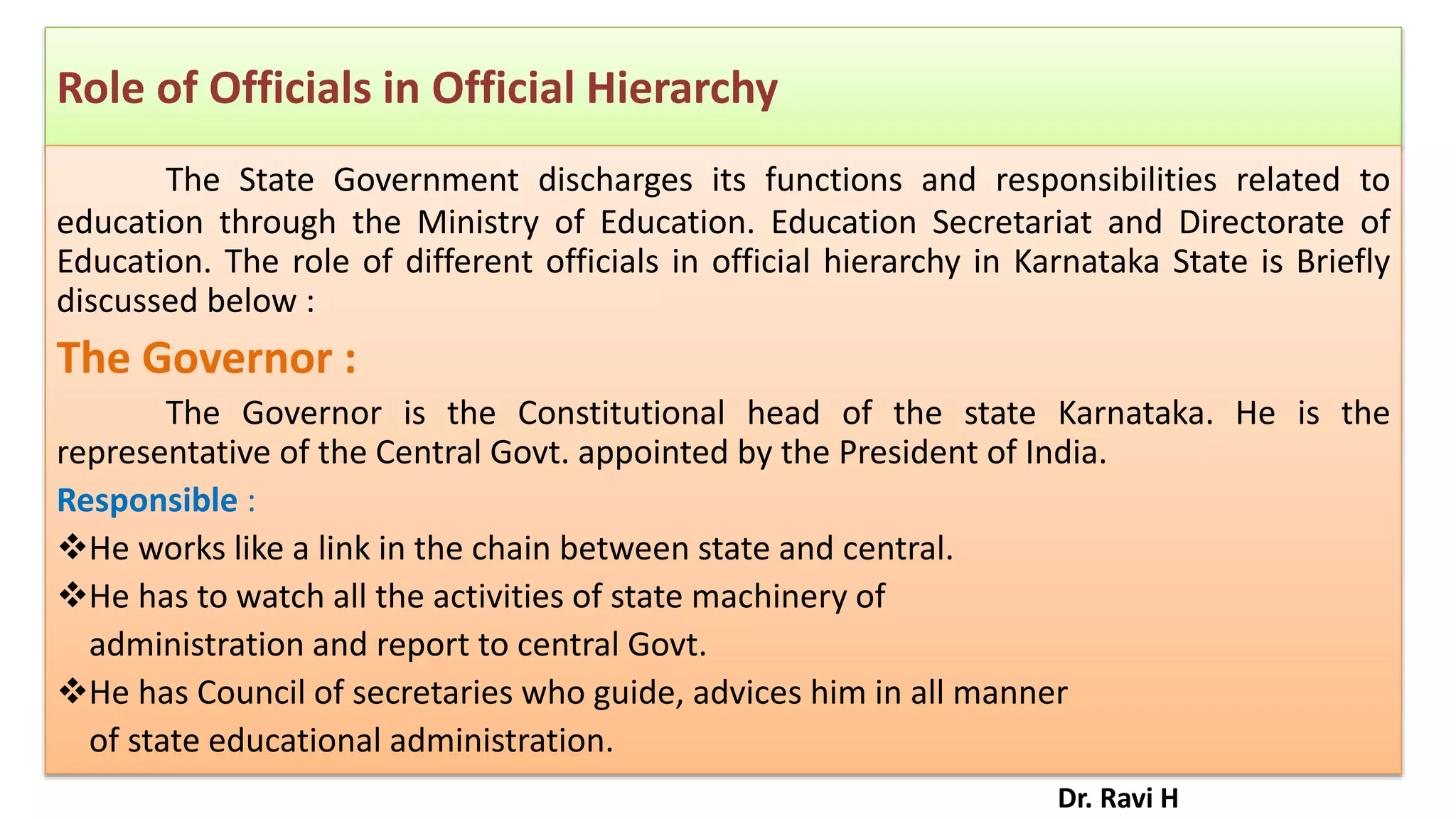 Role of Officials in Official Hierarchy of Department of Education ppt.pptx