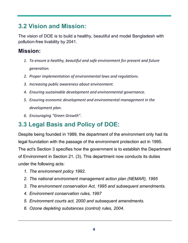 Department of environment(DOE),Bangladesh | PDF
