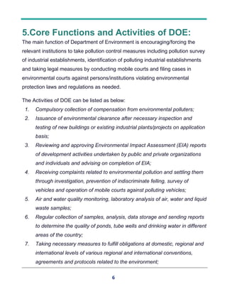 Department of environment(DOE),Bangladesh | PDF