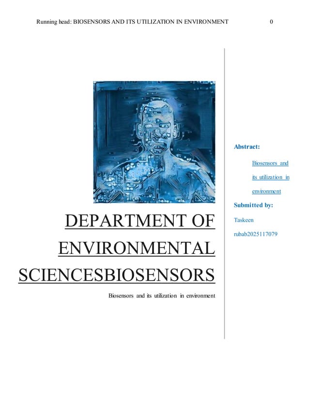 biosensor and its utilization in environment | PDF