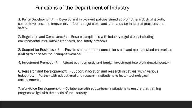 Department of industry.pptx prepared by ganden | PPT