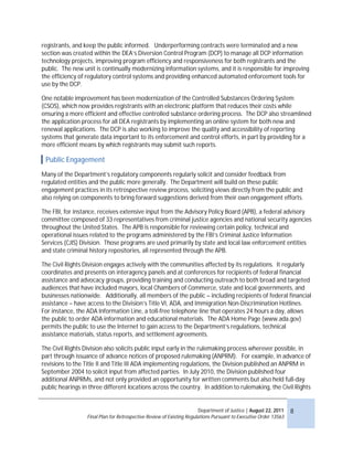 DOJ Regulatory Reform Plan August 2011 | PDF | Financial Regulation ...