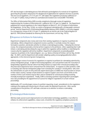 DOJ Regulatory Reform Plan August 2011 | PDF | Financial Regulation ...