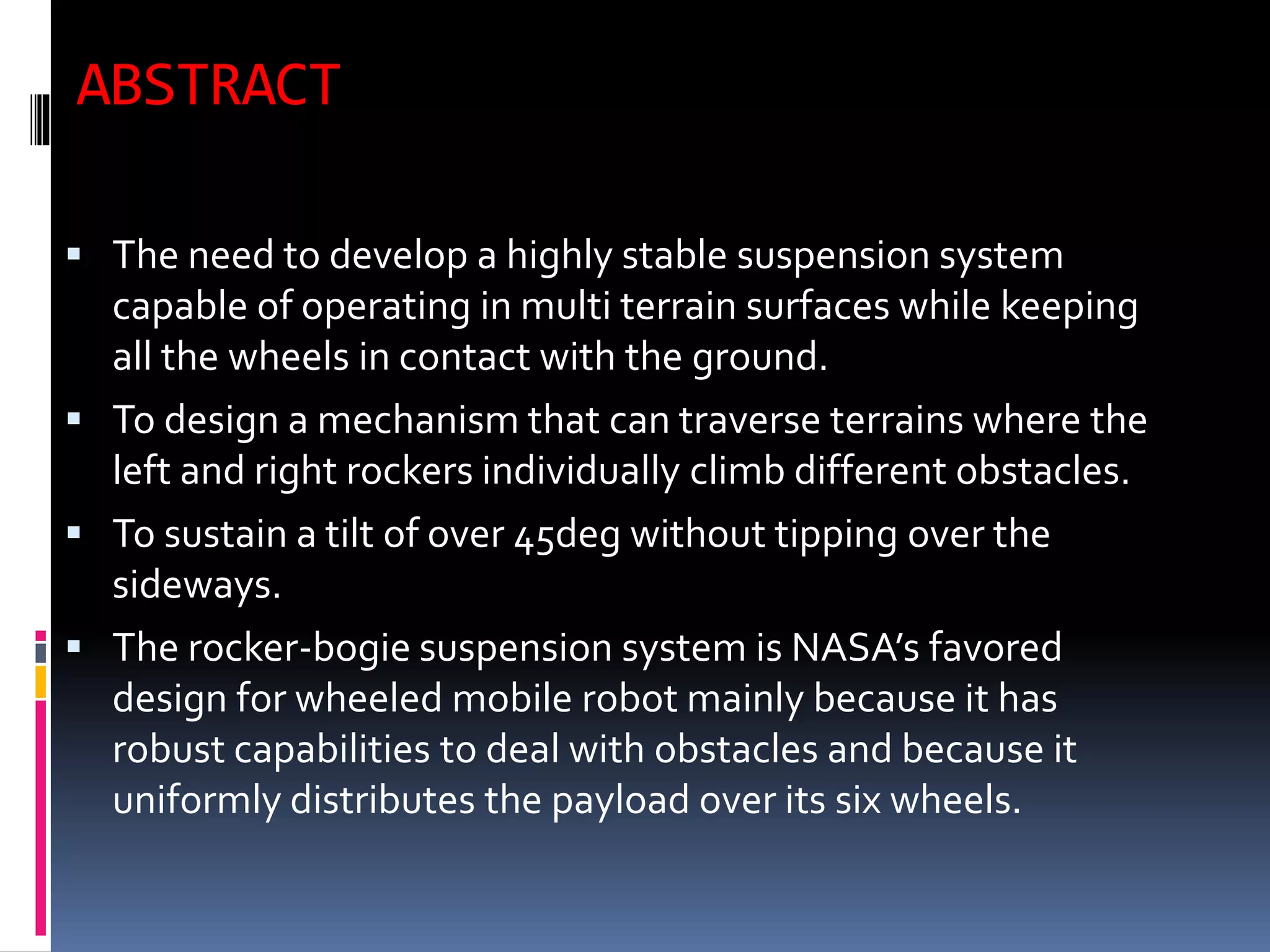 All Terrain Hexapod (Bogie Rocker mechanism) | PPTX | Physics | Science