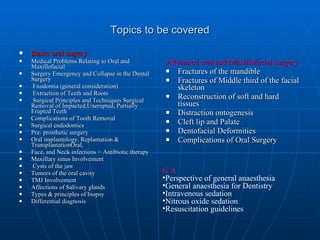 Approach to Dentistry - Oral and Maxillofacial Surgery | PPT