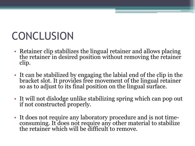 retainer clip | PPTX