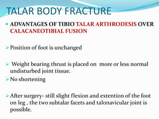 Talar Fracture | PPTX