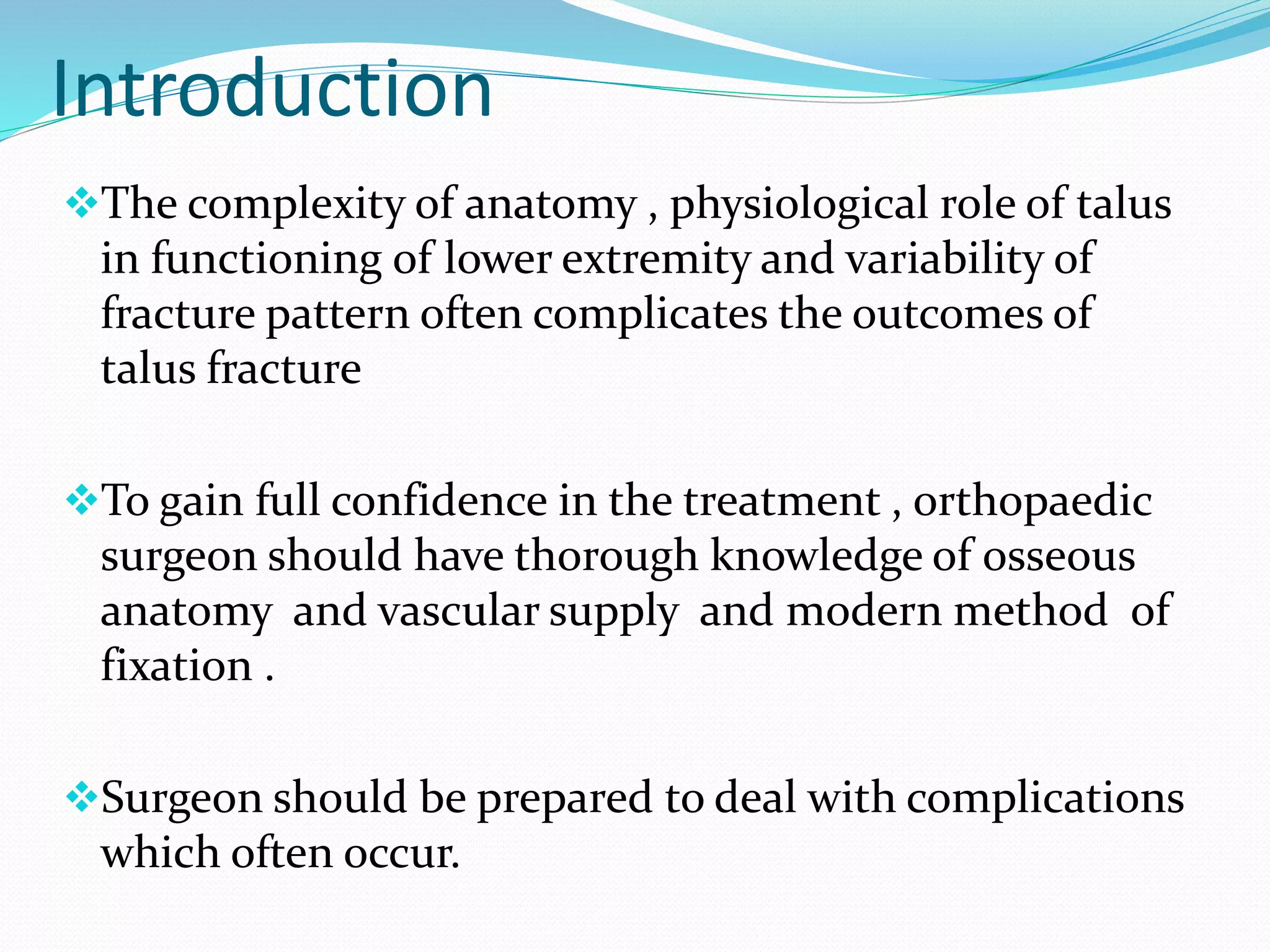 talus fracture | PPTX