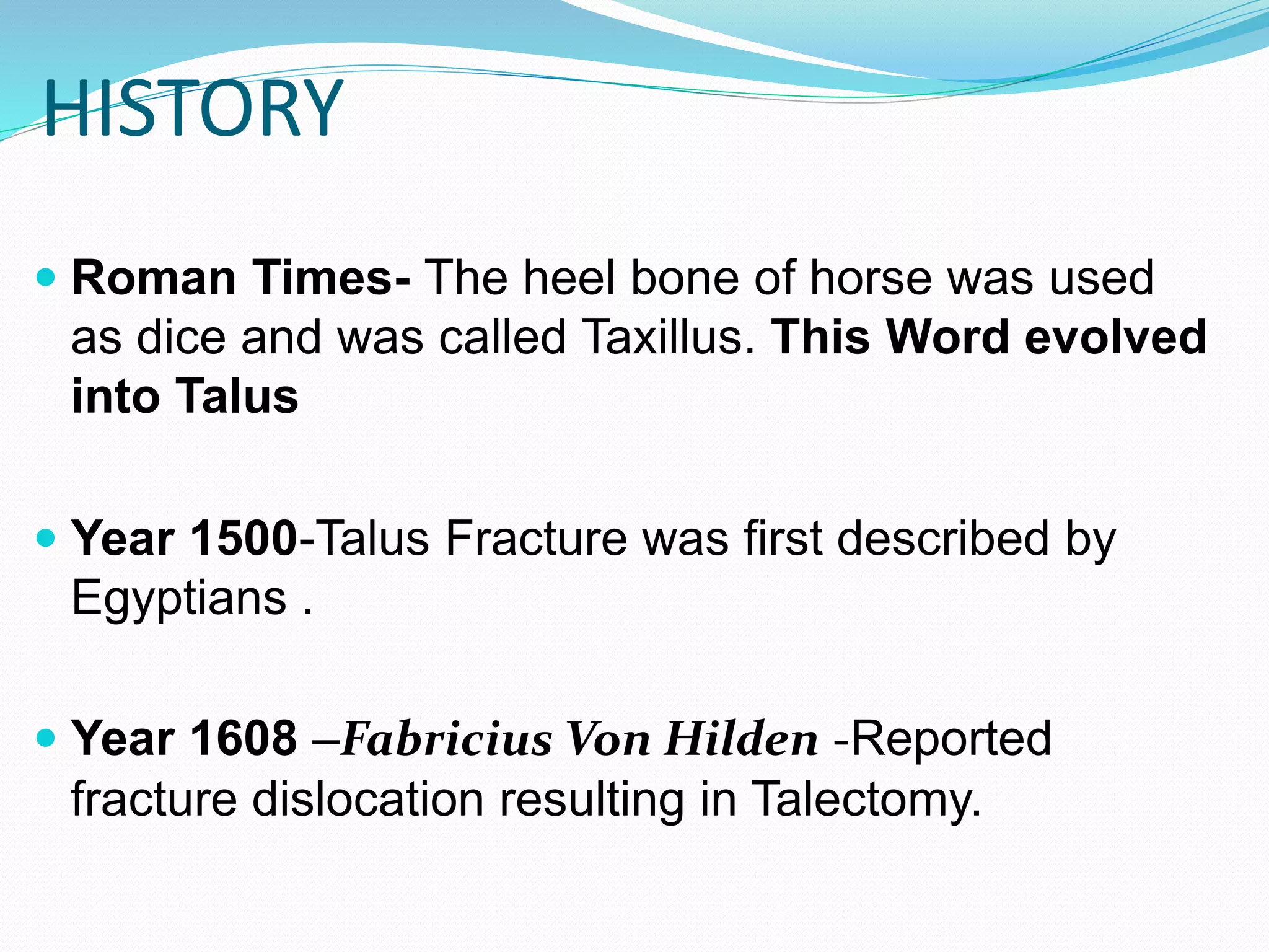 talus fracture | PPTX