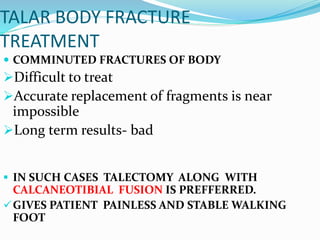 talus fracture | PPTX
