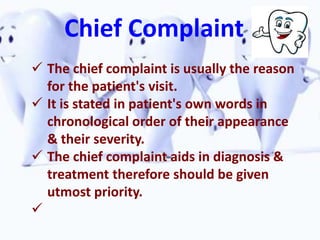 case history, diagnosis & treatment planning | PPTX