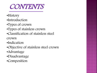 Stainless Steel Crown | PPTX
