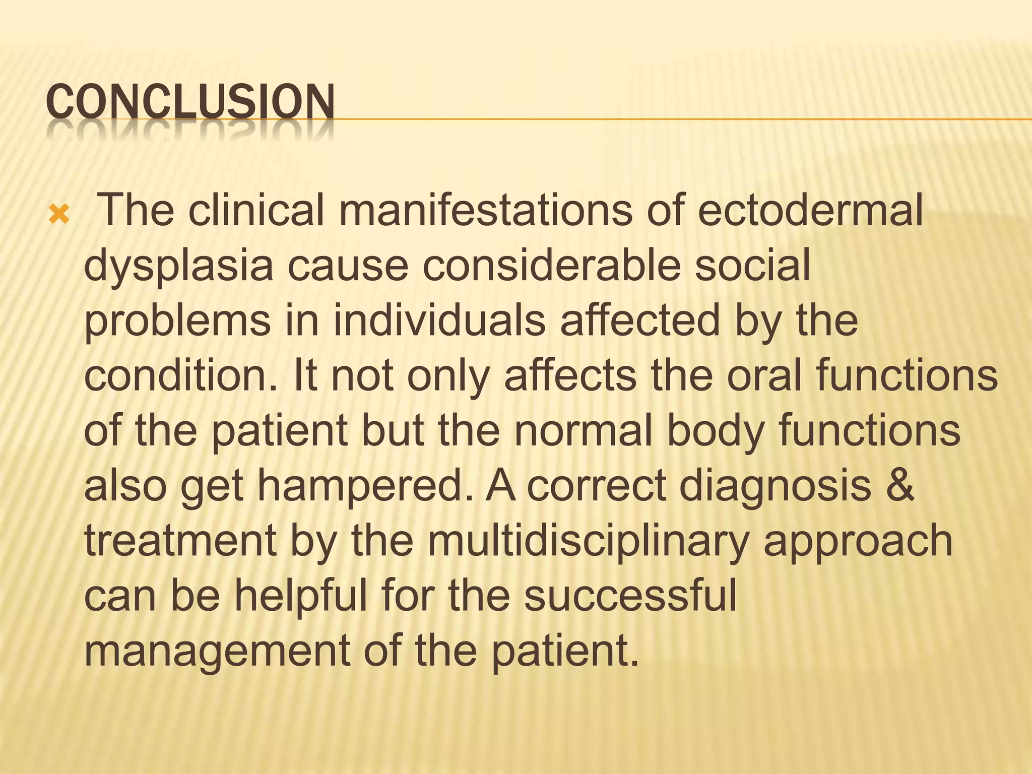 hypohydrotic ectodermal dysplasia | PPTX