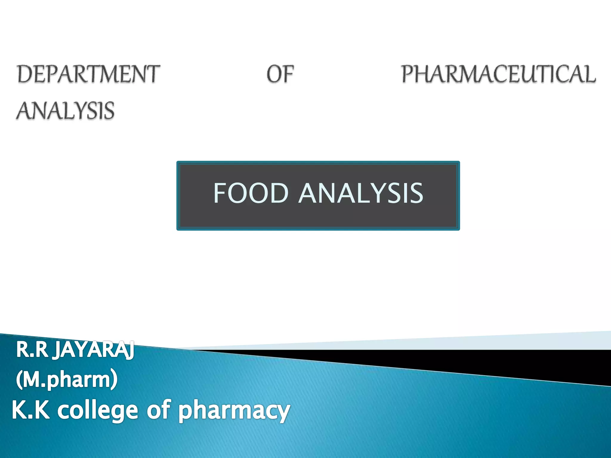 CARBOHYDRATES IN FOOD ANALYSIS | PPTX