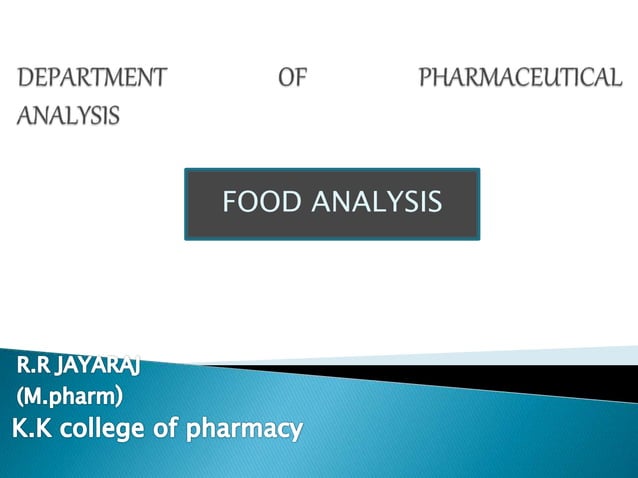CARBOHYDRATES IN FOOD ANALYSIS | PPTX | Chemistry | Science