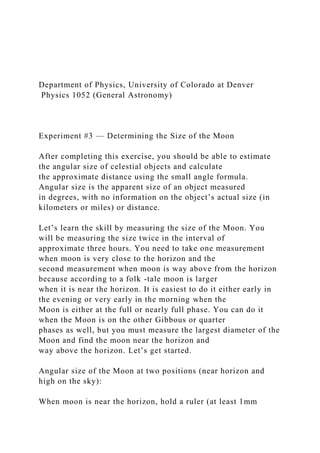 Department of Physics, University of Colorado at Denver Phy.docx