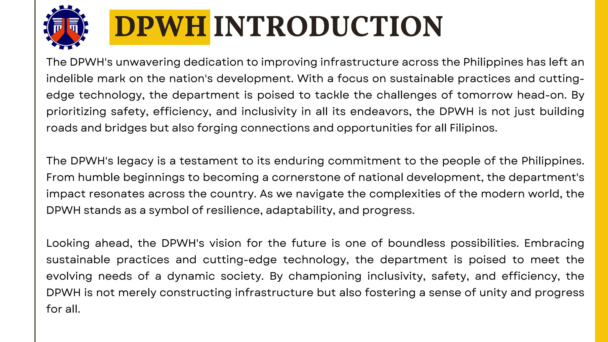 DPWH - DEPARTMENT OF PUBLIC WORKS AND HIGHWAYS | PDF