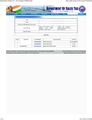 Department of sales tax government of maharashtra | PDF