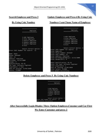 Car Showroom management System in c++ | PDF