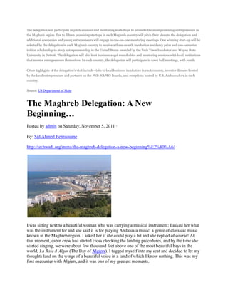 US Department of State PNB-NAPEO Maghreb Delegation Media Kit | PDF ...