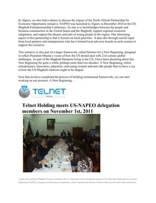 US Department of State PNB-NAPEO Maghreb Delegation Media Kit | PDF ...