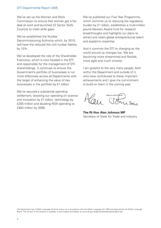 Department of trade and industry departmental report 2005 | PDF