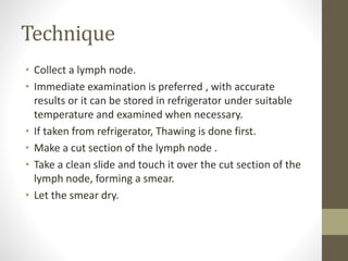 Lymph Node Impression smear cytology | PPTX