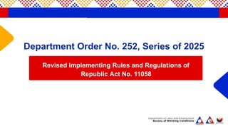 DEPARTMENT ORDER NO.252-25.pptx DOLE OSHS | PPTX