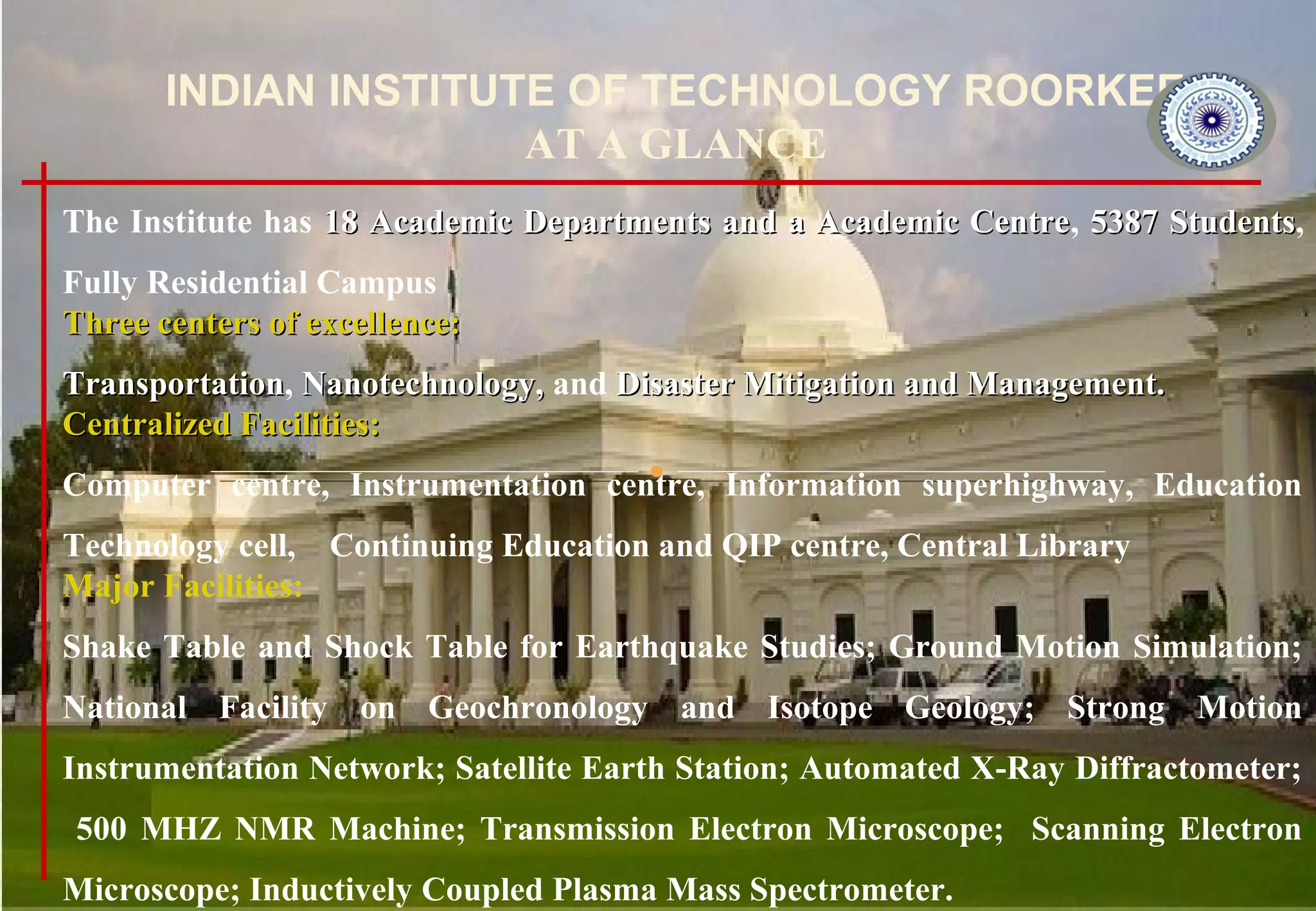 Department ppt_IIT Roorkee | PPS