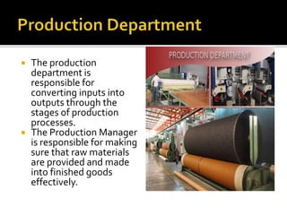 Departments and its functions | PPTX