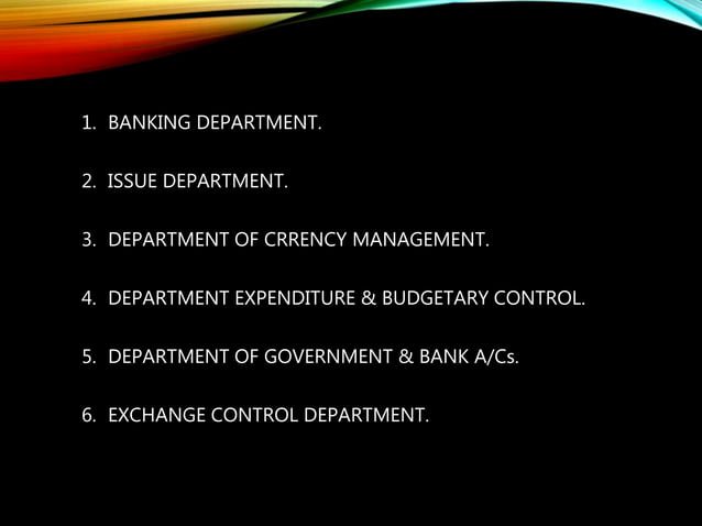 Departments of rbi ppt | PPT
