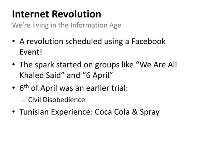 Social Tools and Middle East Uprising | PPT