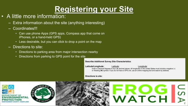 Dep breakout room from FrogWatch 102 training | PPT