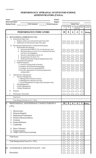 Dep ed past-form | XLS