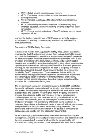 Dep ed besra_aug_20_2005[1] | PDF