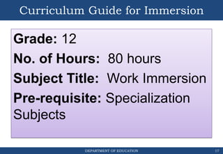 Deped career immersion | PDF