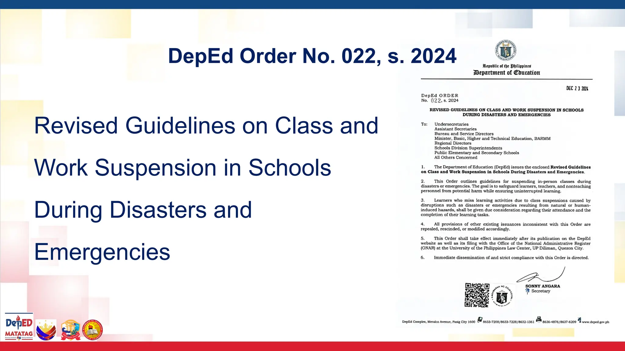 2025 DepED Department Order number 022, 2024 | PPTX