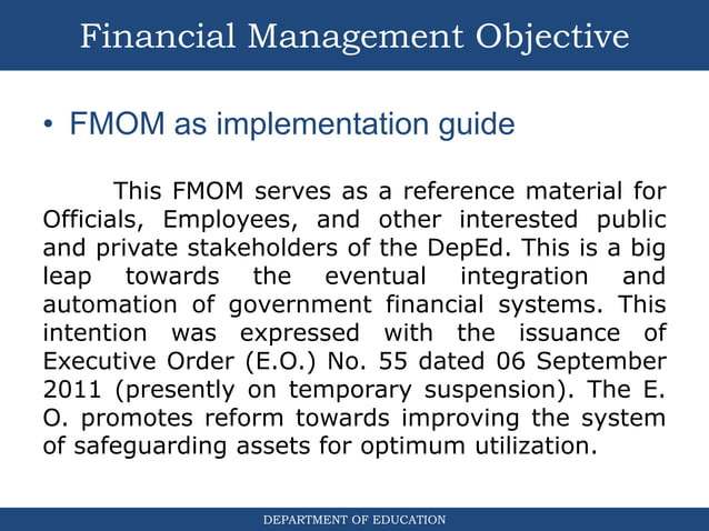 Dep ed financial management framework | PPTX