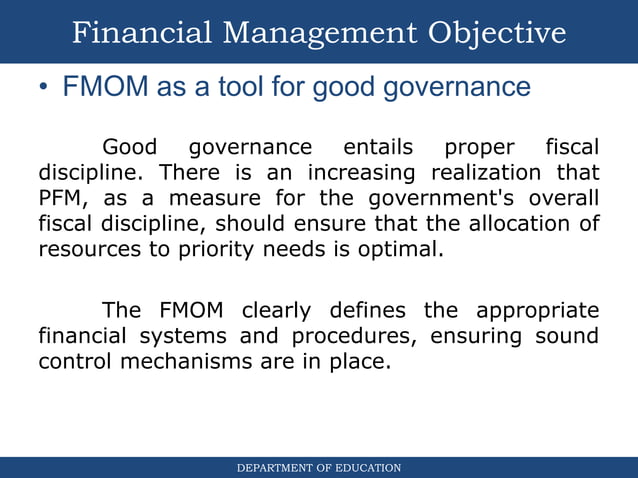 Dep ed financial management framework | PPTX
