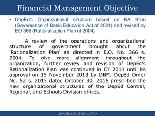 Dep ed financial management framework | PPTX