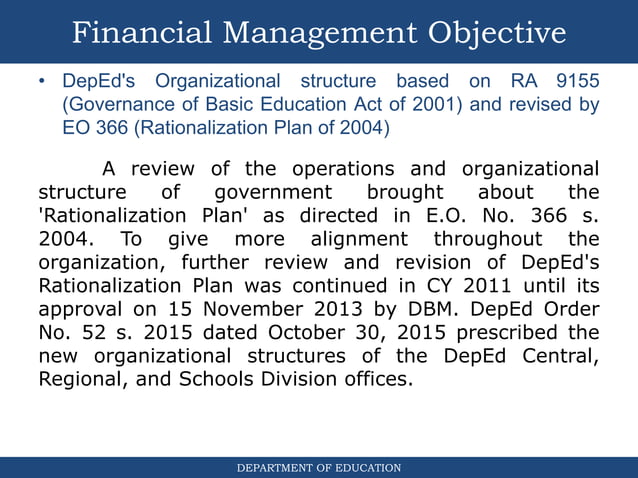 Dep ed financial management framework | PPTX