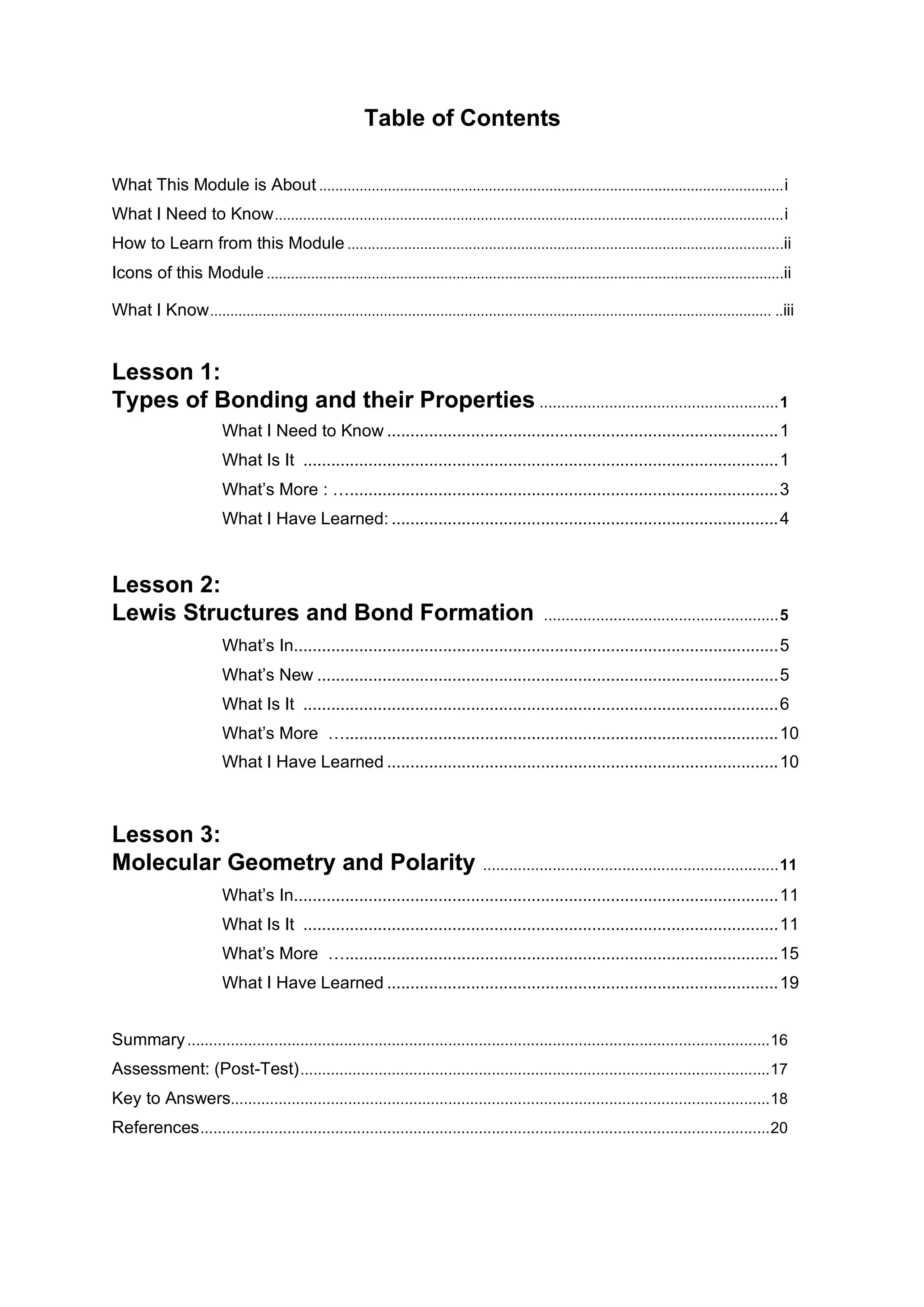 DepEd SHS STEM General Chemistry Modules Quarters 1-2 by CDO | PDF