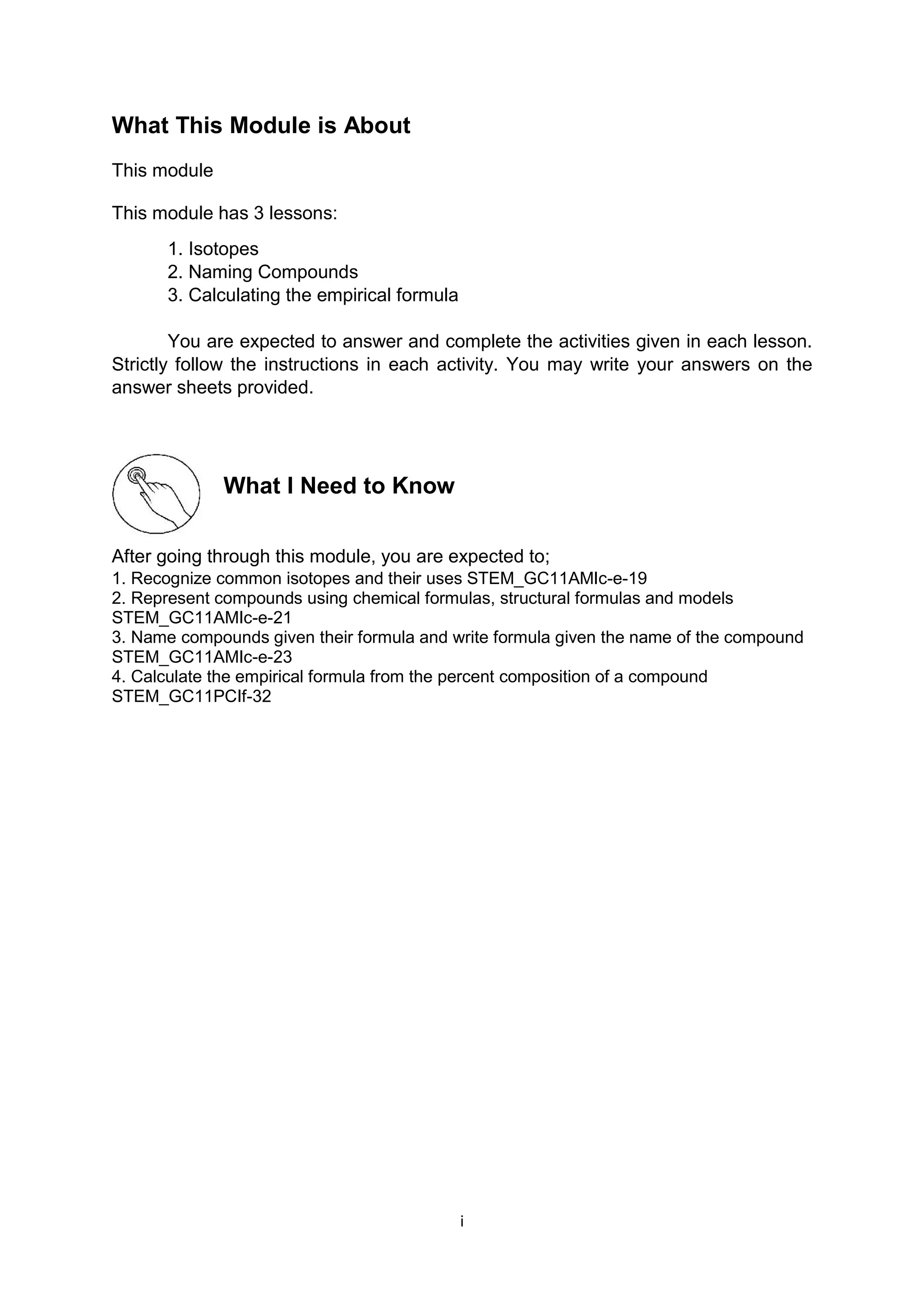 DepEd SHS STEM General Chemistry Modules Quarters 1-2 by CDO | PDF ...