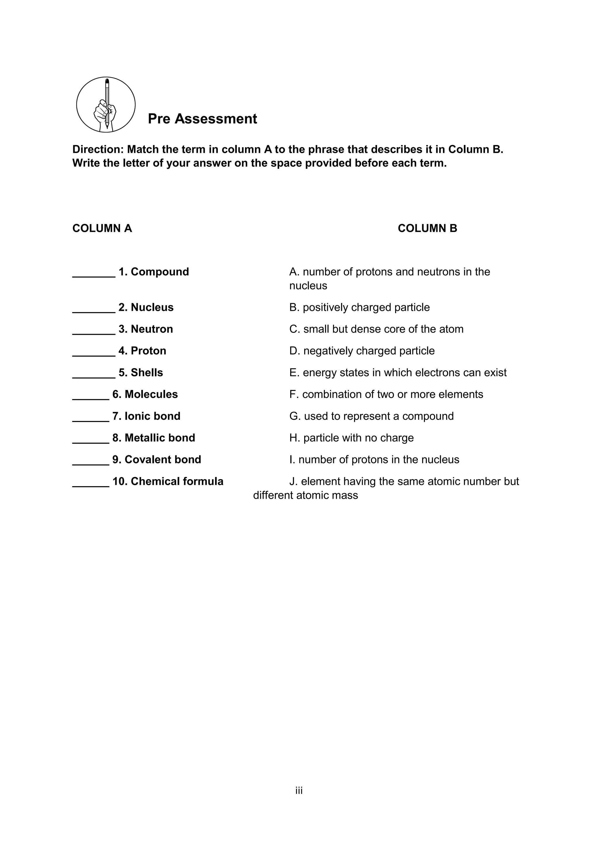DepEd SHS STEM General Chemistry Modules Quarters 1-2 by CDO | PDF ...