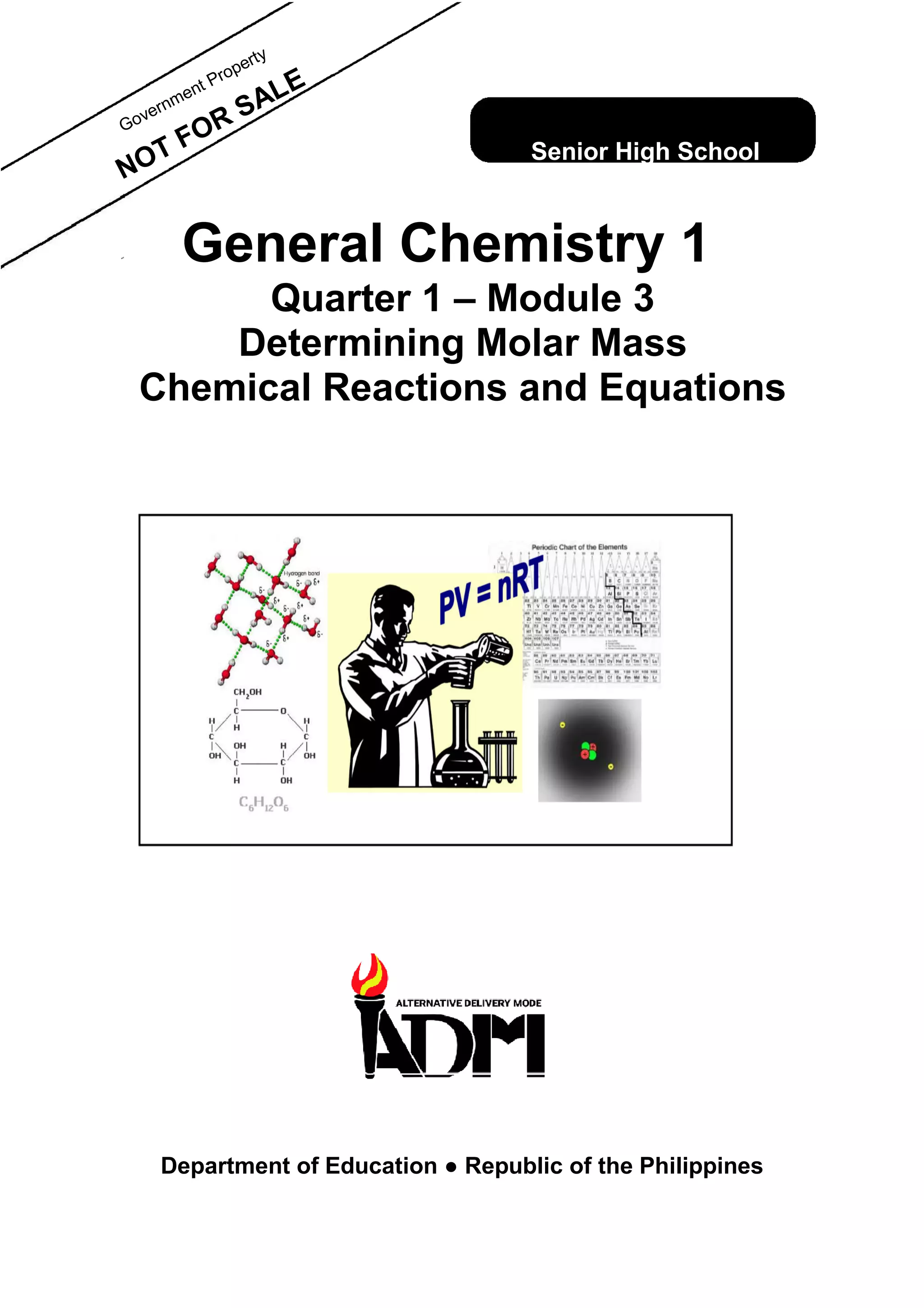 DepEd SHS STEM General Chemistry Modules Quarters 1-2 by CDO | PDF ...