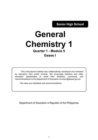 DepEd SHS STEM General Chemistry Modules Quarters 1-2 by CDO | PDF ...