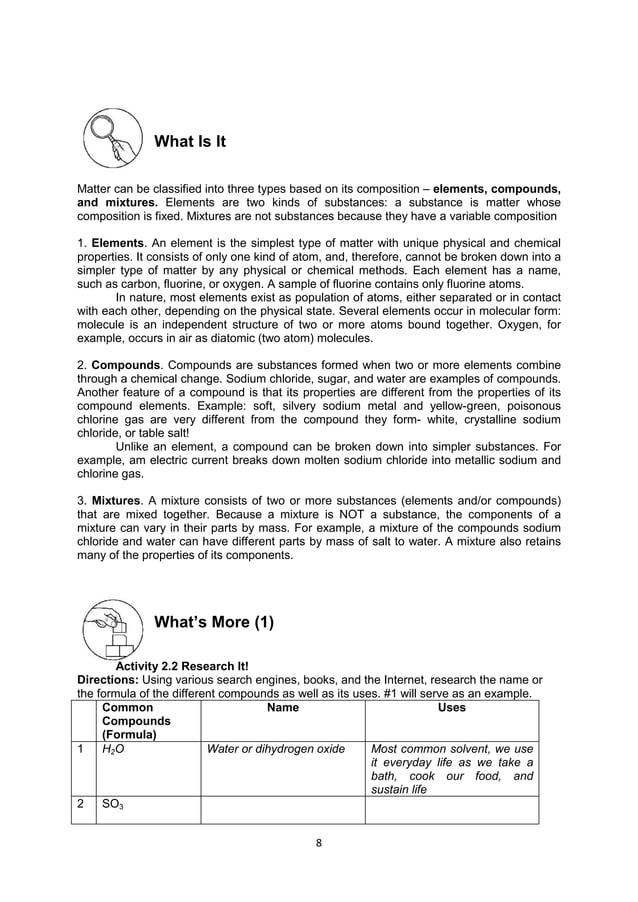 DepEd SHS STEM General Chemistry Modules Quarters 1-2 by CDO | PDF ...