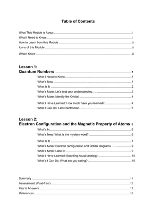 DepEd SHS STEM General Chemistry Modules Quarters 1-2 by CDO | PDF