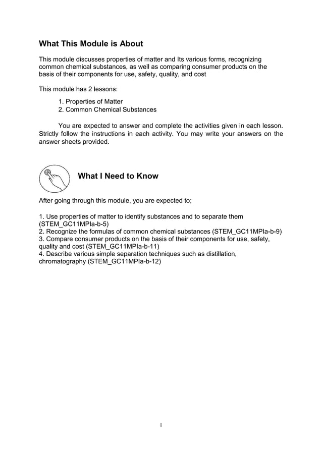 DepEd SHS STEM General Chemistry Modules Quarters 1-2 by CDO | PDF ...