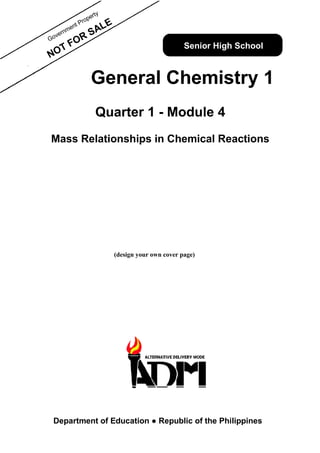 DepEd SHS STEM General Chemistry Modules Quarters 1-2 by CDO | PDF ...